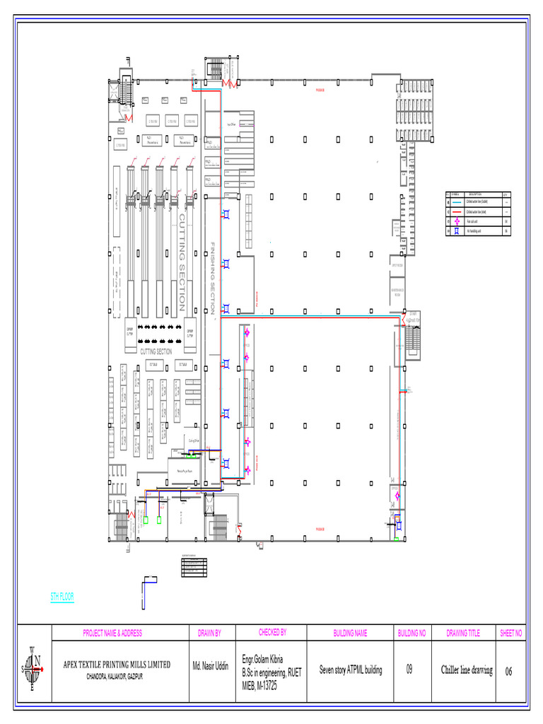 5TH FLOOR Chiller Line Drawing 20-08-24 (INDIA) - Model | PDF | Toilet ...