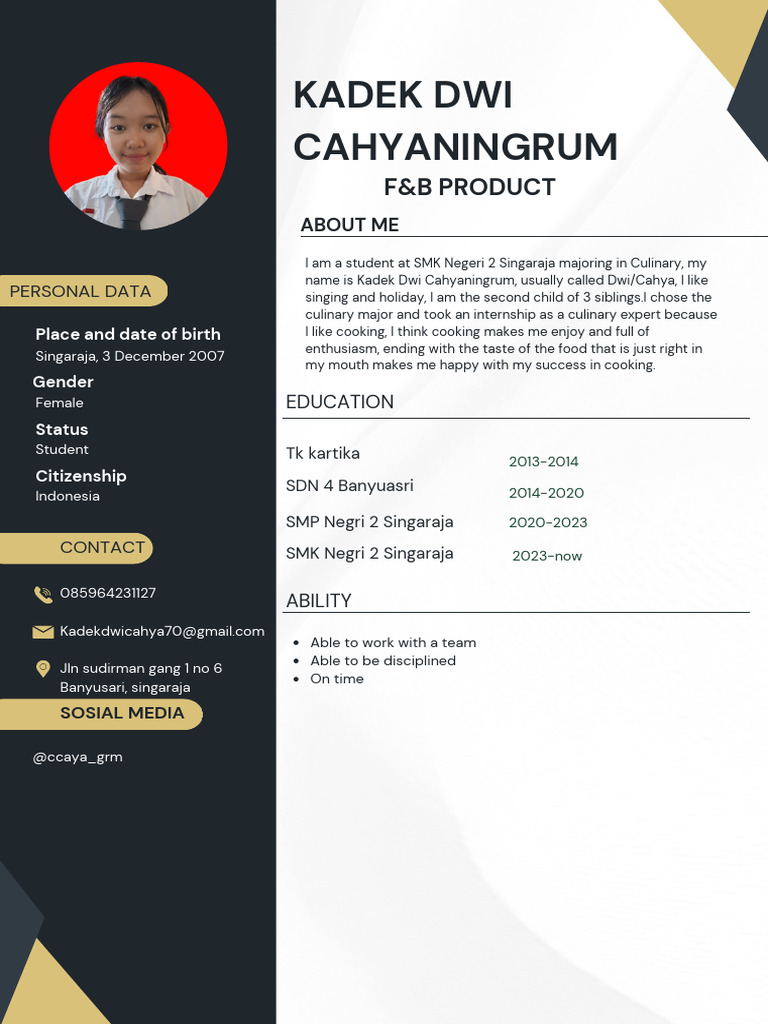 CV Kadek Dwi Cahyaningrum 20250417 151600 0000 | PDF