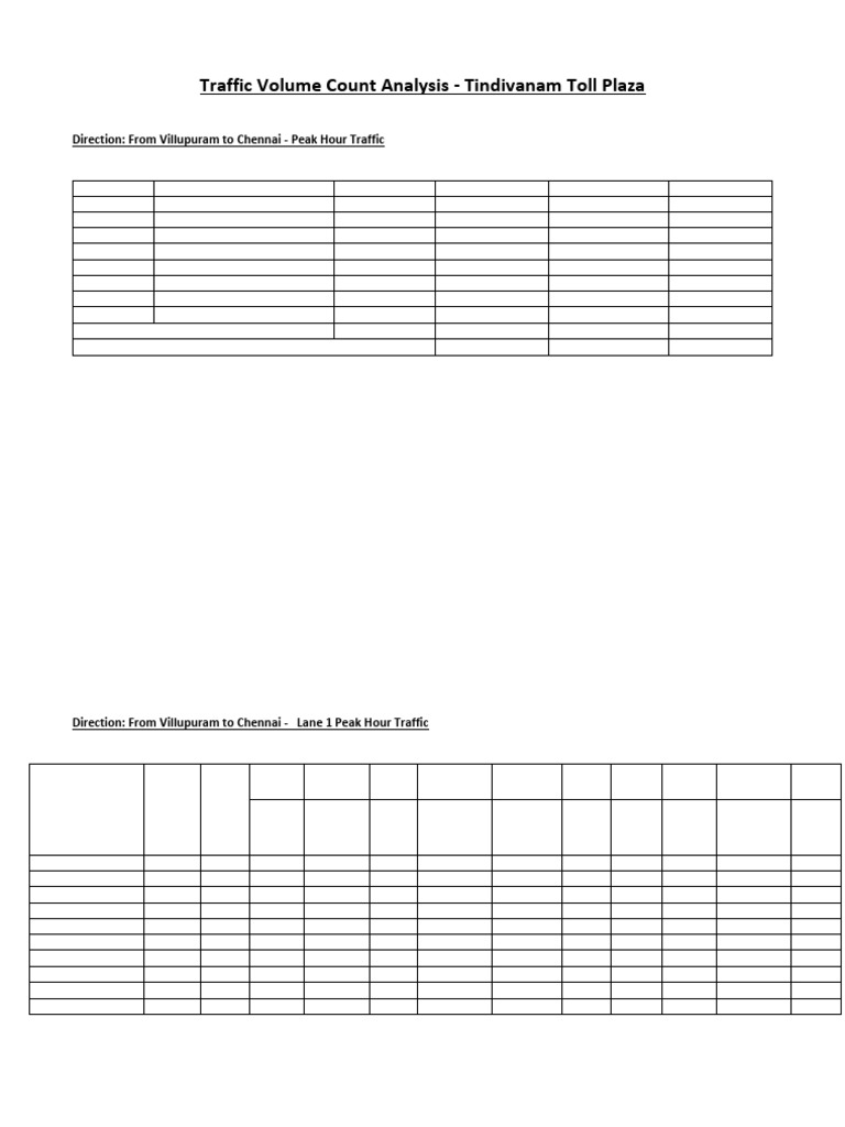 Traffic Volume Count Analysis | PDF | Lane | Axle