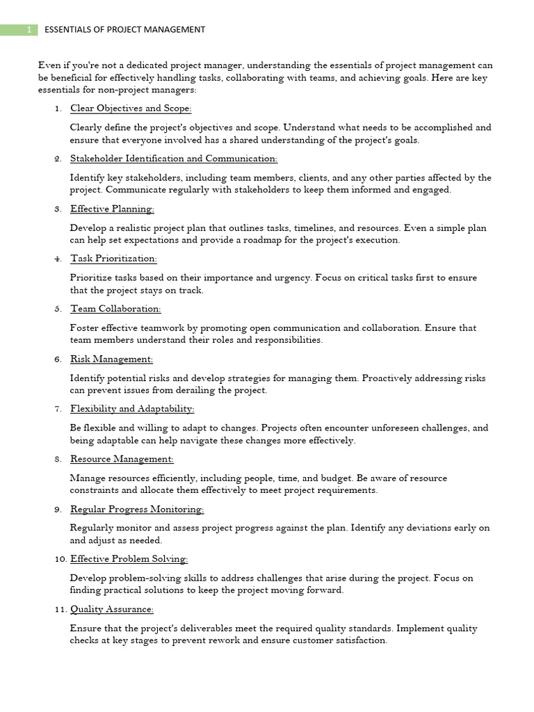 Essentials of Project Management Guide | PDF | Project Management ...