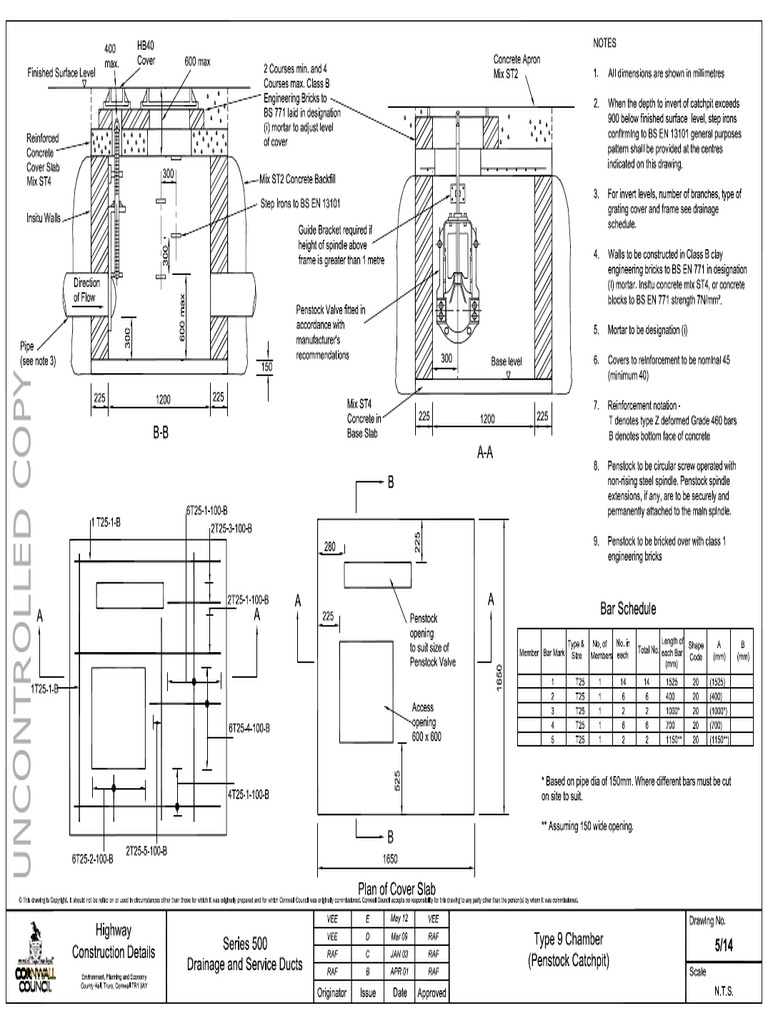 Type 9 Chamber - Penstock Catchpit | PDF