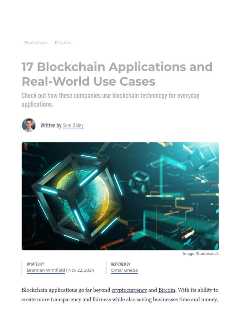 17 Blockchain Applications and Real-World Use Cases 2024 - Built in ...