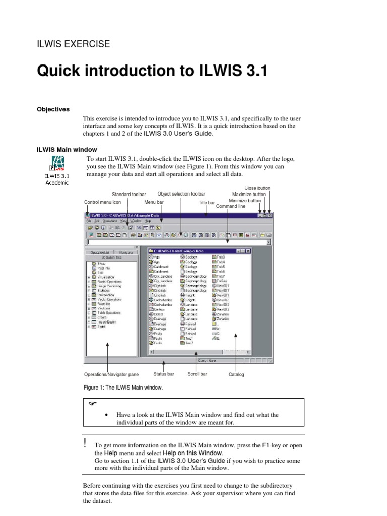 Quick Introduction To ILWIS 3.1 | PDF | Button (Computing) | Icon (Computing)