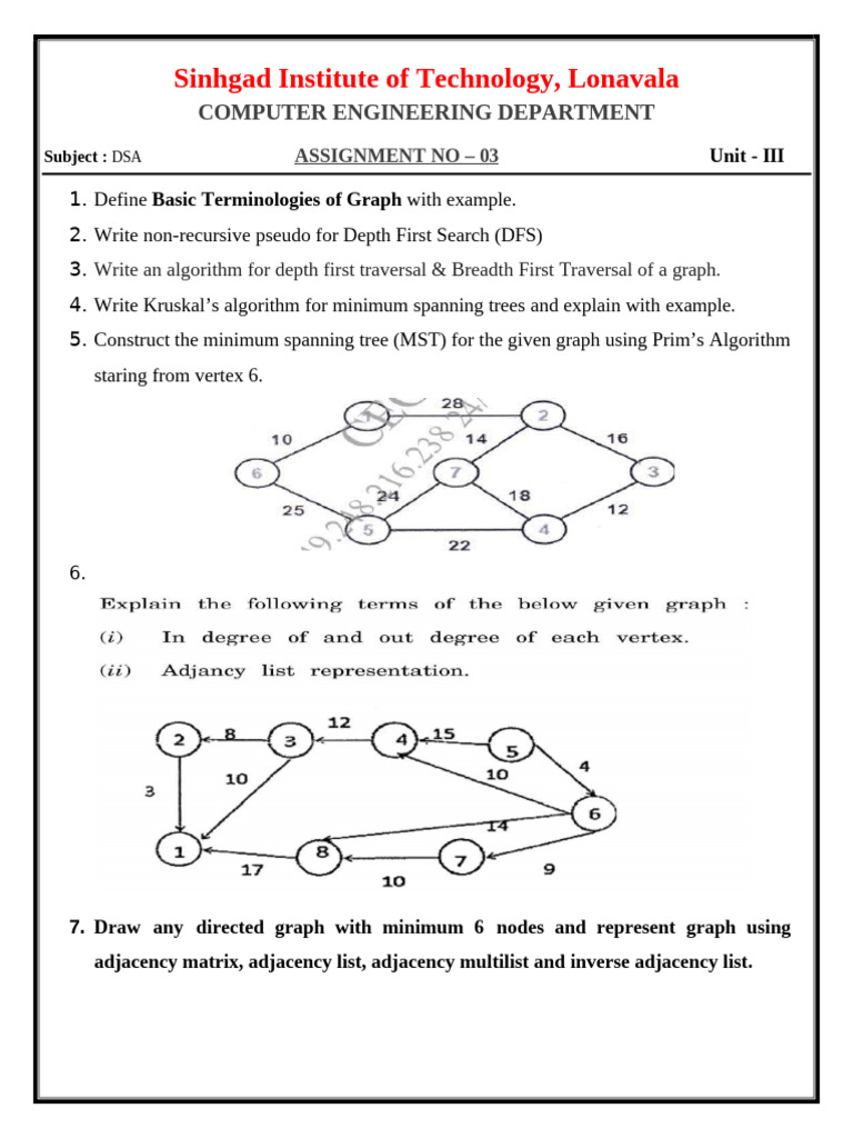 Dsa Assignment 3 2024 | PDF
