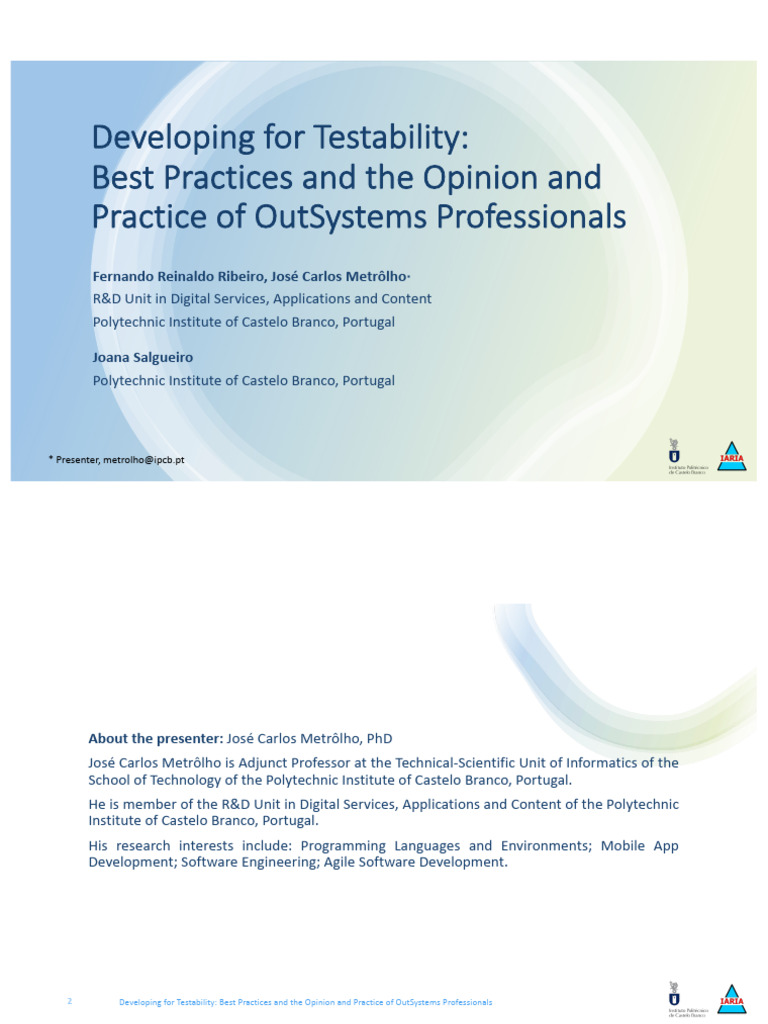 OutSystems Best Practices | PDF | Software Development | Cloud Computing