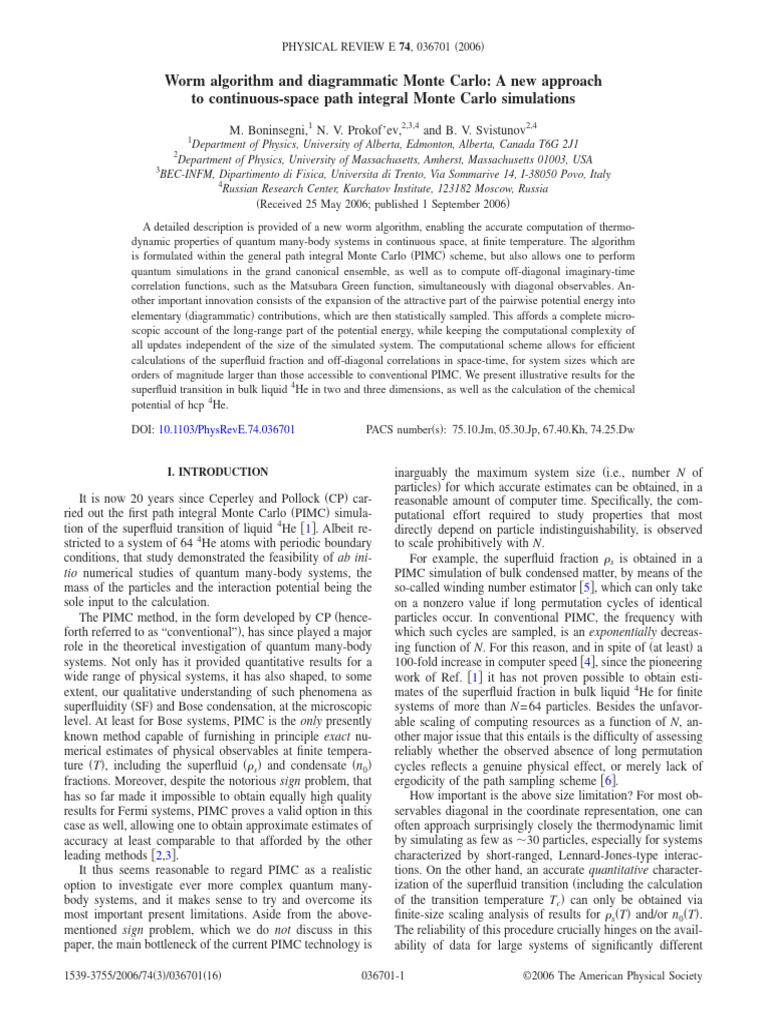 PhysRevE.74.036701 | PDF | Monte Carlo Method | Temperature