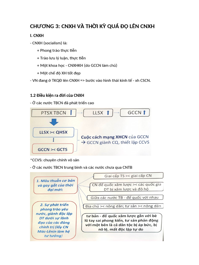 Chương 3 CNXH Và TH I K Quá Đ Lên CNXH | PDF