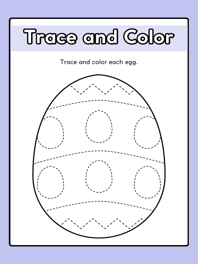 Trace and Color Eggs Activity | PDF