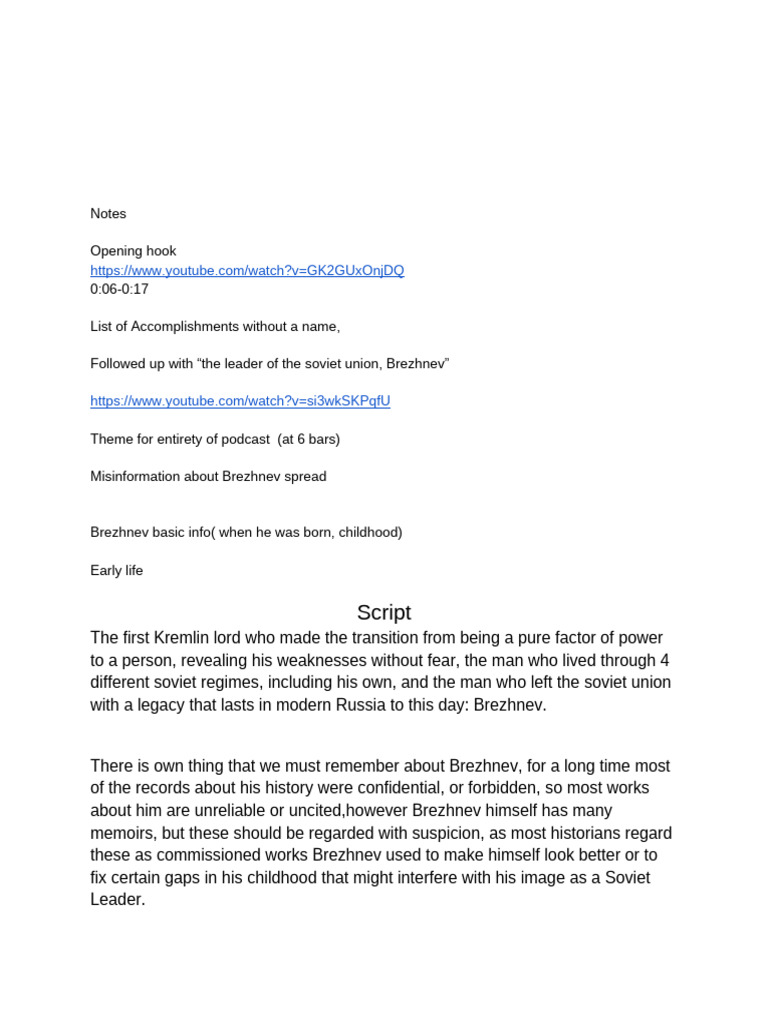 Brezhnev: Rise of a Soviet Leader | PDF | Leonid Brezhnev | Nikita ...