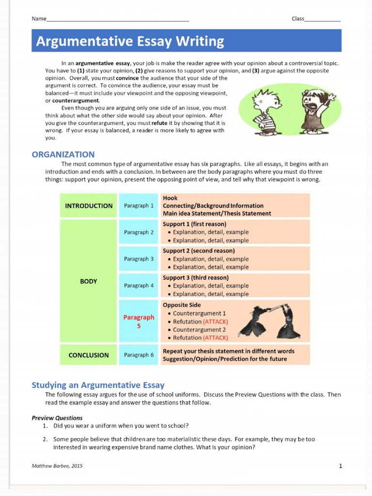 Argumentative Writing | PDF