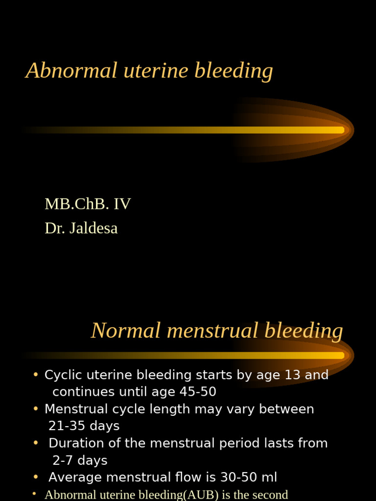 Abnormal Uterine Bleeding | PDF | Menstrual Cycle | Luteinizing Hormone