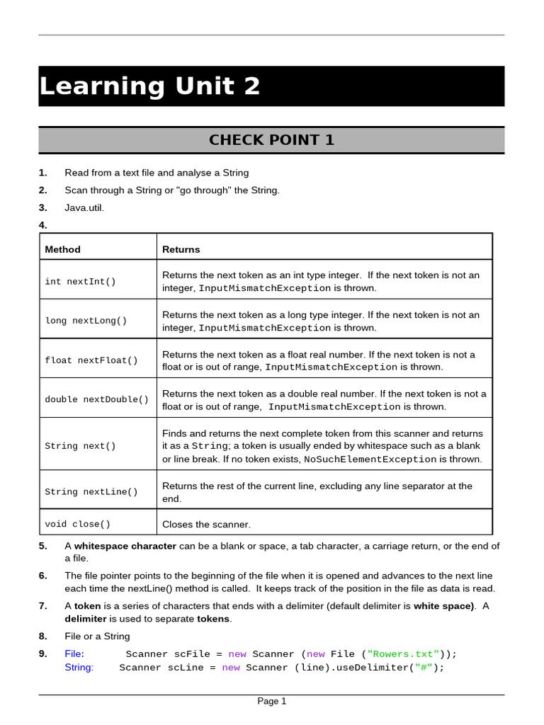 Learning Unit 2 Check Points and Exercises - 3rd Edition | PDF | Computer Programming | Computer ...
