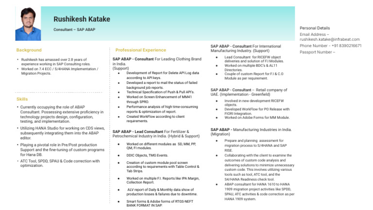 Rushikesh Katake SAP Infrabeat | PDF | Computer Science | Software Engineering