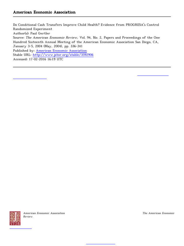 3592906-Progresa AER 2004 | PDF | Statistics | P Value