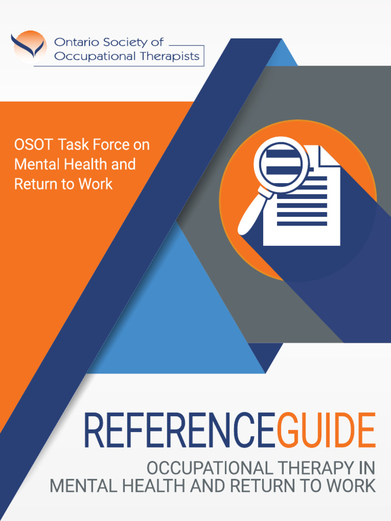 Reference Guide Occupational Therapy in Mental Health and Return To ...