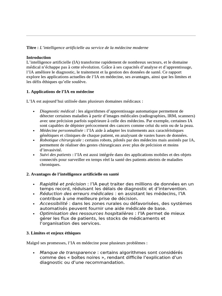 rapport Ai | PDF | Intelligence artificielle | Intelligence (IA) et sémantique