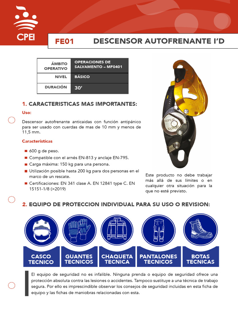 FE01 DESCENSOR ID alumno | PDF