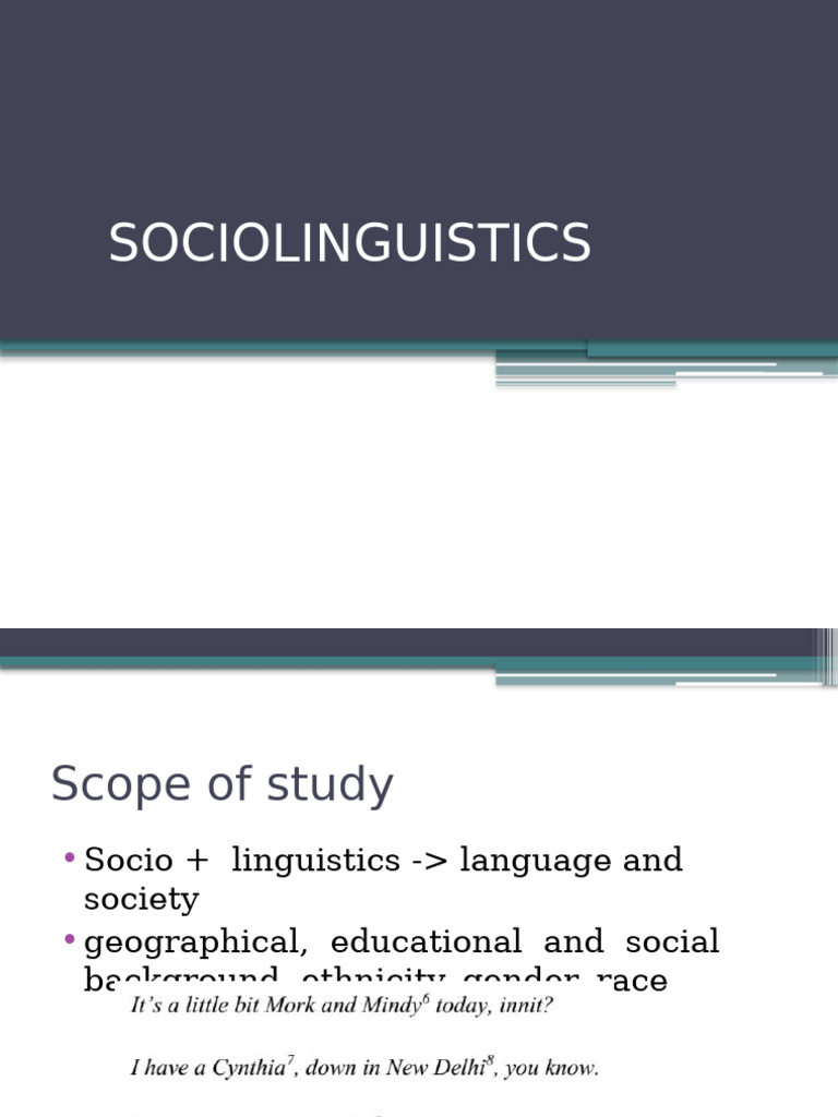 Understanding Sociolinguistics and Dialects | PDF | Dialect | English ...