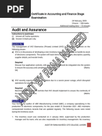 AAT Past Paper | PDF | Going Concern | Audit