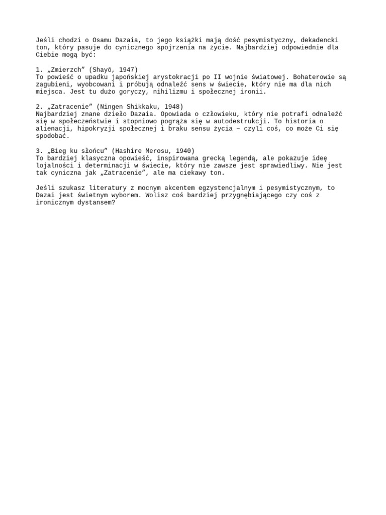 Poeta Dazai Osamu | PDF