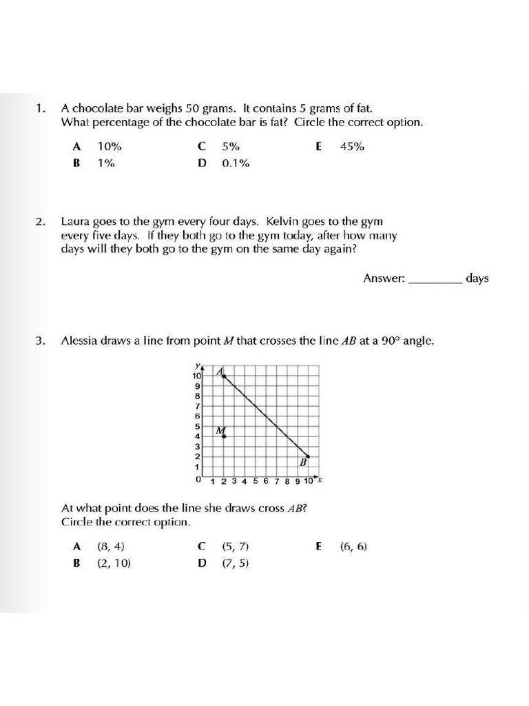 Word Problems Test 5 | PDF
