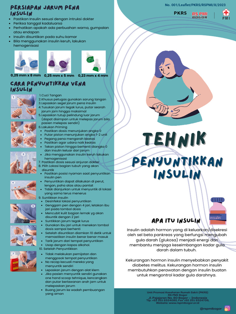 No. 1 Leaflet Tehnik Penyuntikan Insulin PDF | PDF