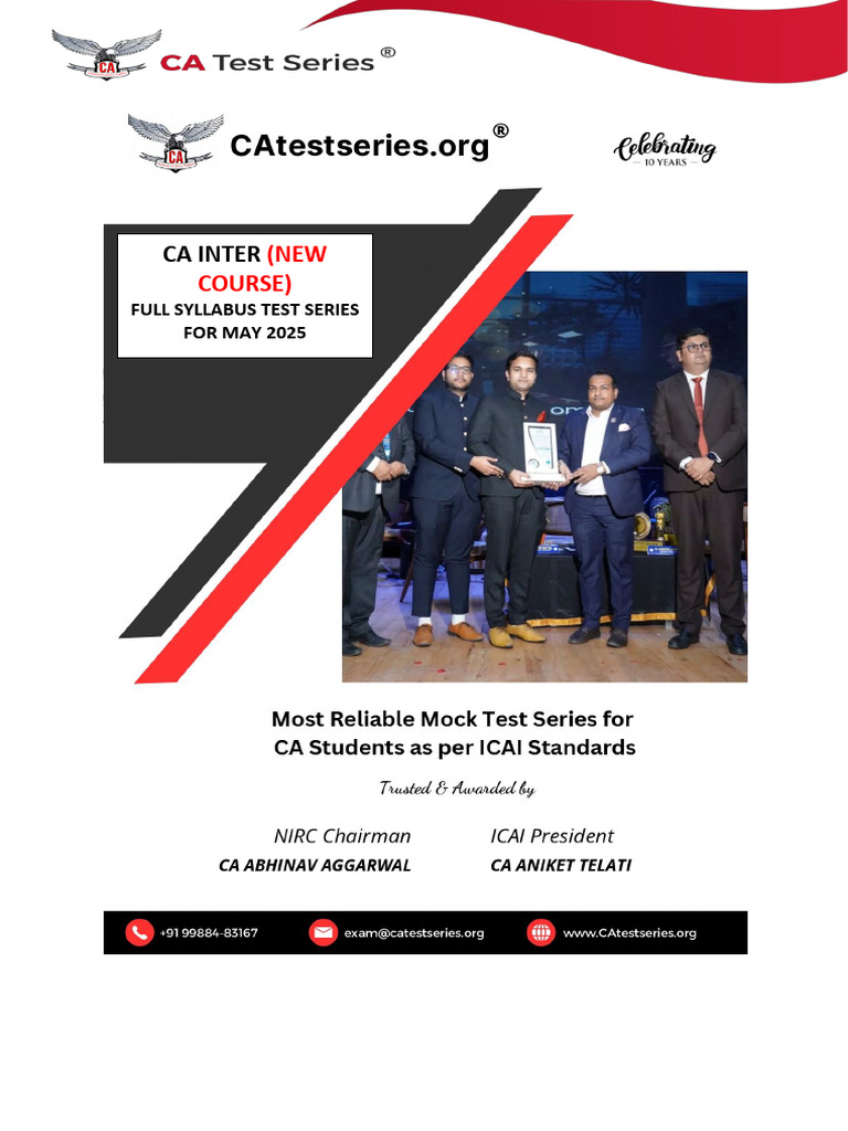 Ca Inter Full Syllabus Test Series Scheduled Starts 25th Mar May 2025 ...