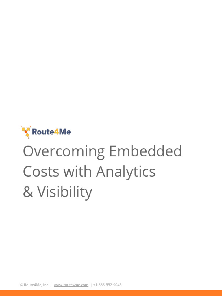 Overcoming Embedded Costs With Analytics 0 Visibility | PDF
