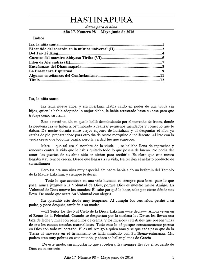 Isa: La Niña Santa y su Sabiduría | PDF | Alma | Dios