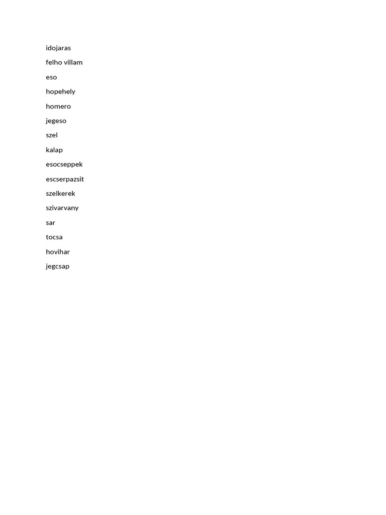 Idojaras | PDF