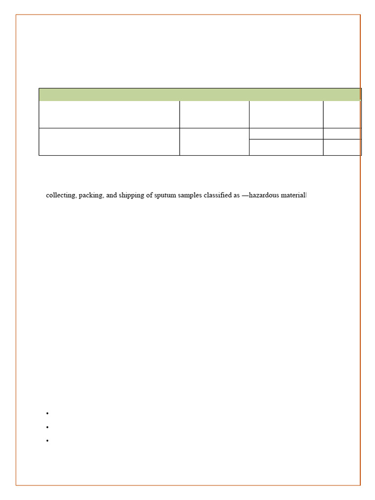 TB Sputum Sample Collection SOP | PDF | Laboratories