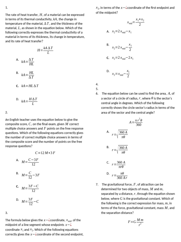 Isolate Variable and Simplify Exponents | PDF | Standard Deviation | Mass