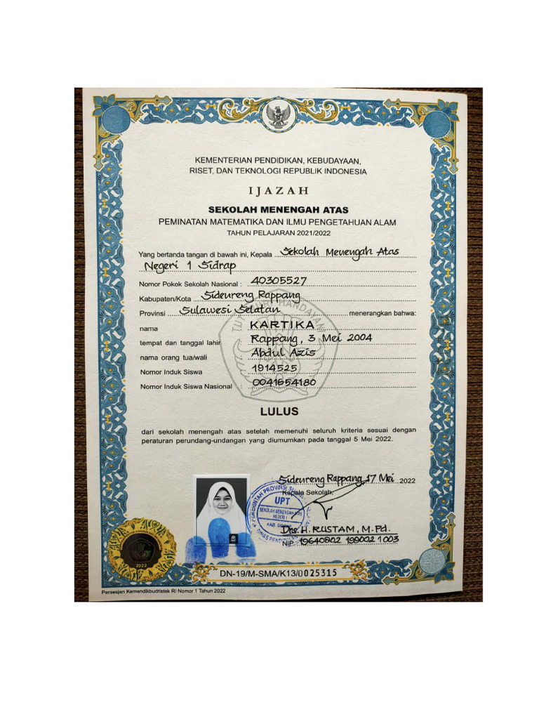 Ijazah Kartika | PDF
