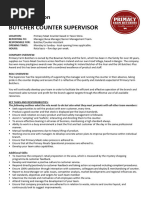 Roles and Responsibilities of a Butcher | PDF