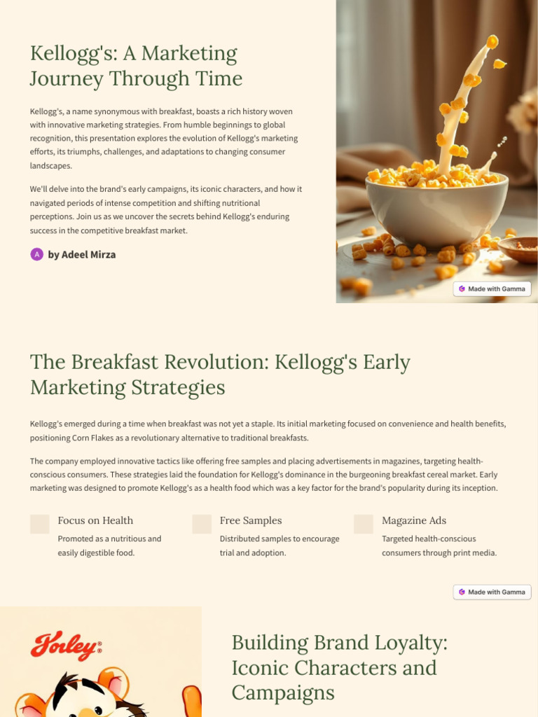 Kelloggs A Marketing Journey Through Time | PDF | Brand | Nostalgia