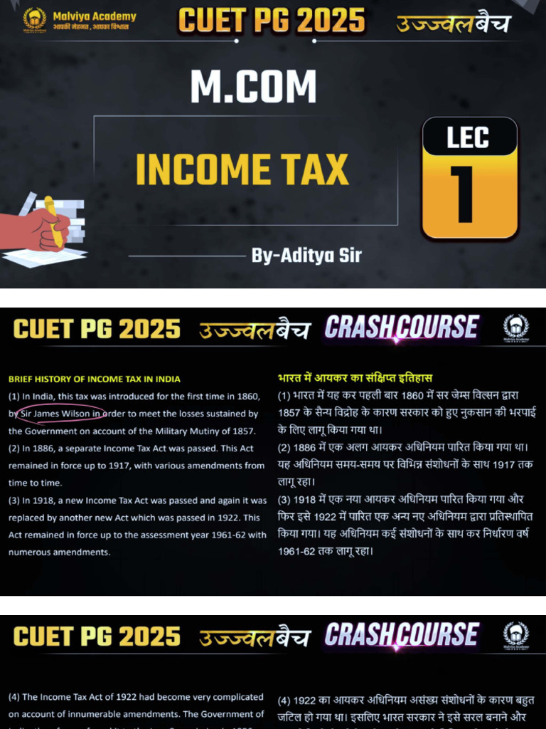 Income Tax Lec 01 | PDF