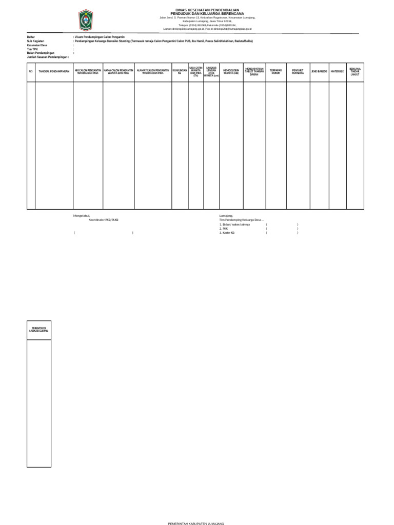 Visum Manual TPK 2025 LUMAJANG | PDF