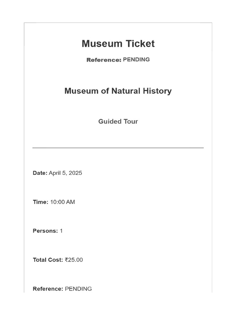 Museum Ticket 1743830938724 | PDF