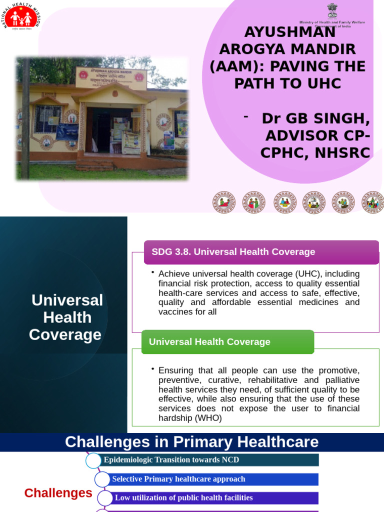 Ayushman Arogya Mandir (Aam) Paving The Path To Uhc | PDF | Health Care | Infant Mortality
