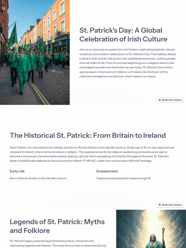 ST Patricks Day A Global Celebration of Irish Culture | PDF | Saint Patrick