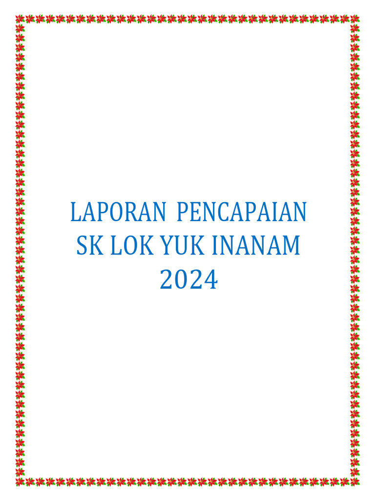 Laporan Pencapaian Sk Lok Yuk Inanam 2024 (1) | PDF