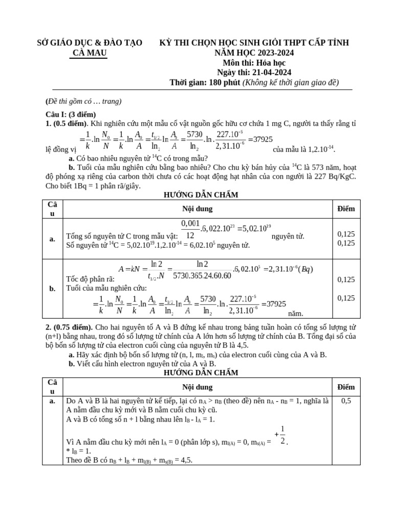 Da de Xuat HDC HSG Hoa 2024 1 | PDF