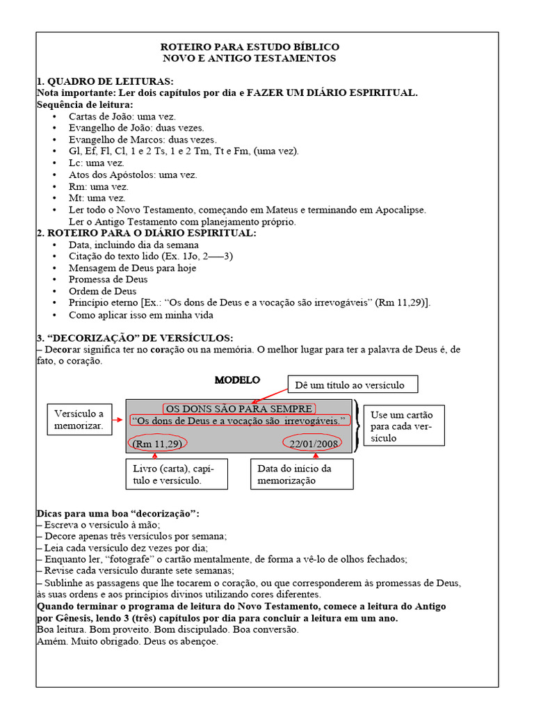 1B4 Roteiro para Estudo Bíblico | PDF