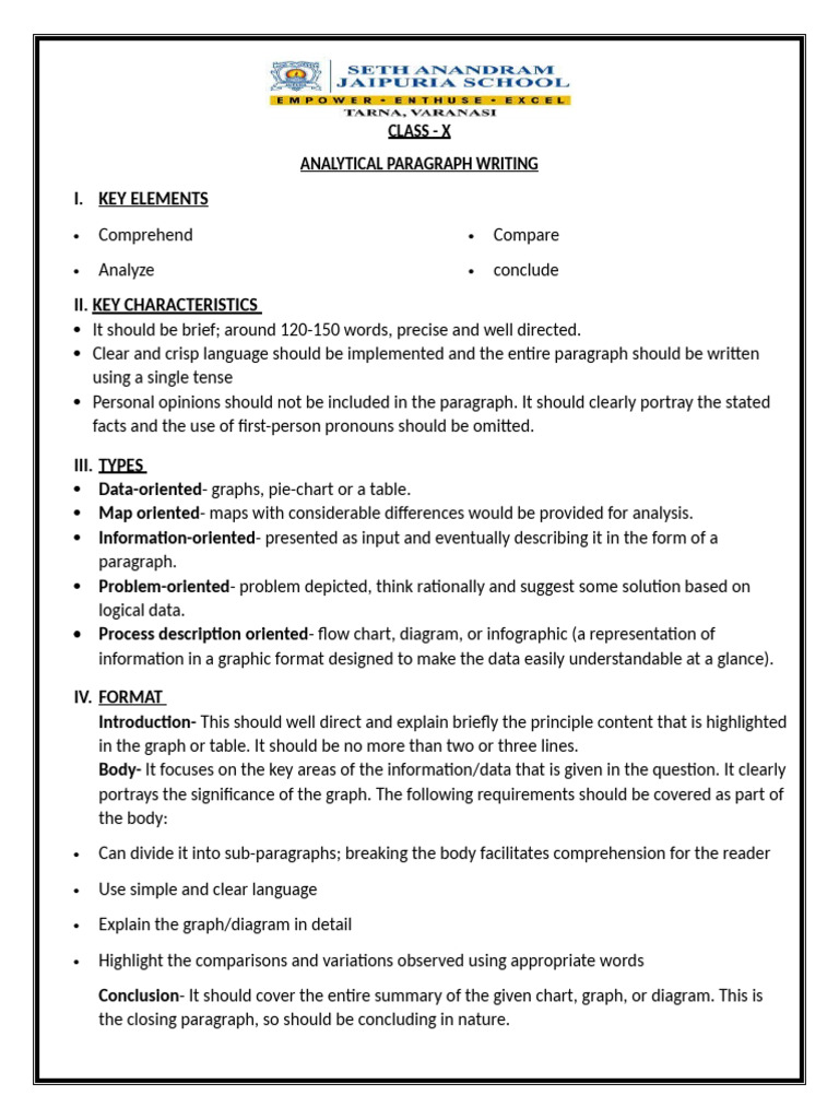 Analytical Paragrapgh Writing | PDF | Infographics