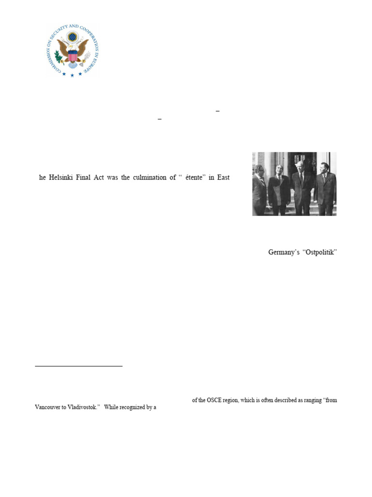 The Helsinki Process Four Decade Overview | PDF | Organization For ...