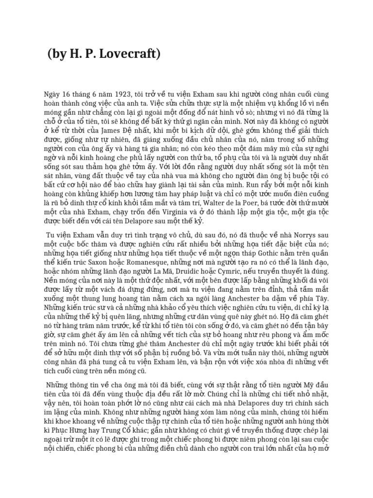 lovecraft | PDF