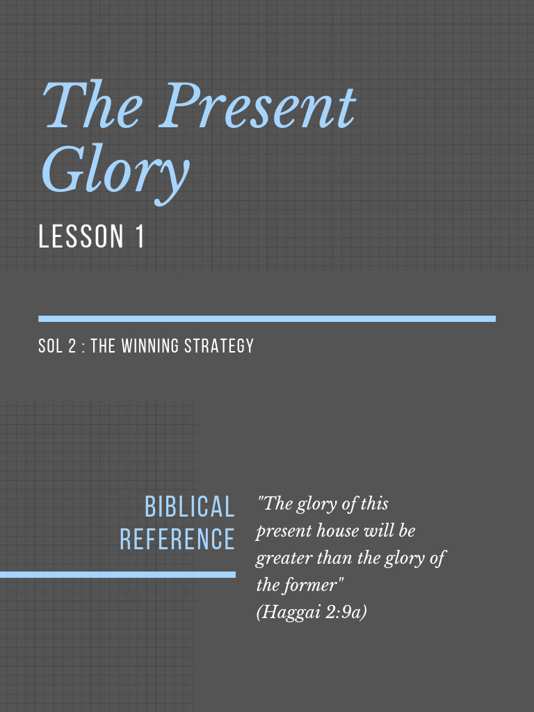 Sol 2 Winning Strat Lesson 1 | PDF | Glory (Religion) | Revelation