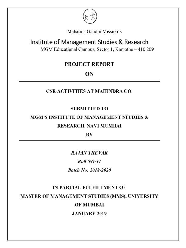 CSR Black Book Mahindra - Toaz - Info | PDF