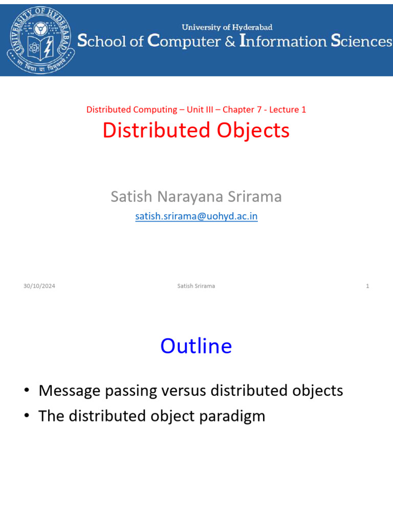 U3 - C7 - L1 - T1 - Distributed Objects | PDF | Method (Computer Programming) | Object (Computer ...