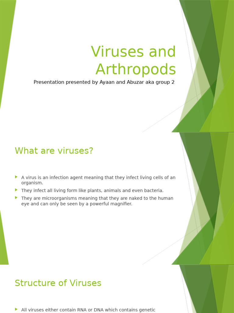 Viruses and Arthropods Overview | PDF | Virus | Biology